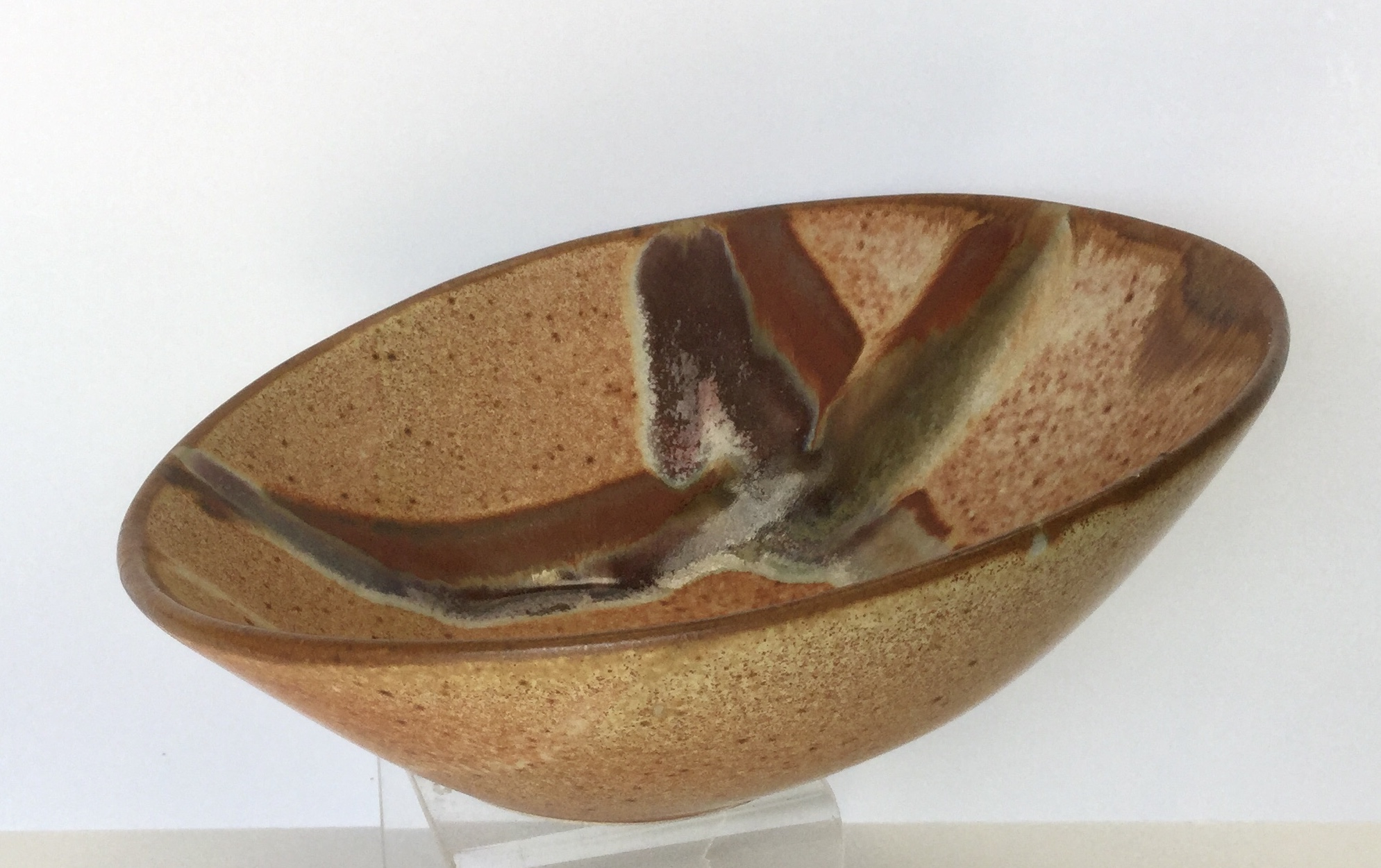 Large Slanted Bowl - TESTED BY FIRE POTTERY