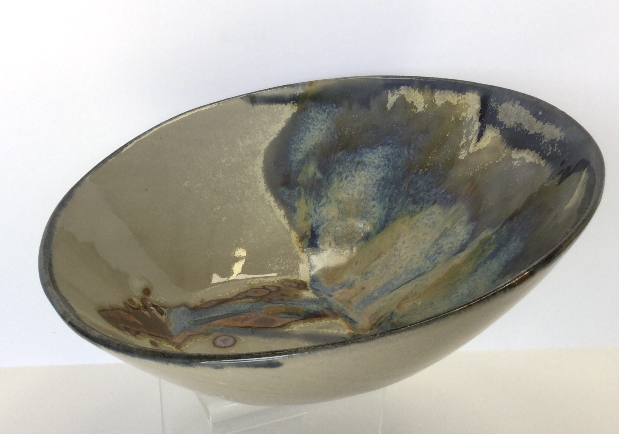 Large Slanted Bowl - TESTED BY FIRE POTTERY